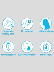 Happy Rabbit Realistic Rechargeable Rabbit Vibrator - Lovehoney UK